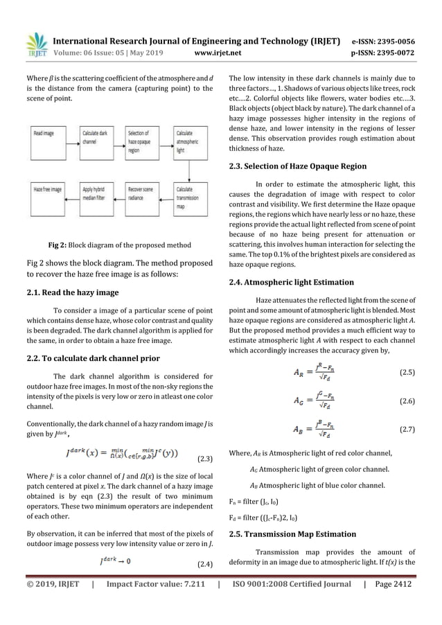 IRJET-Design and Implementation of Haze Removal System | PDF