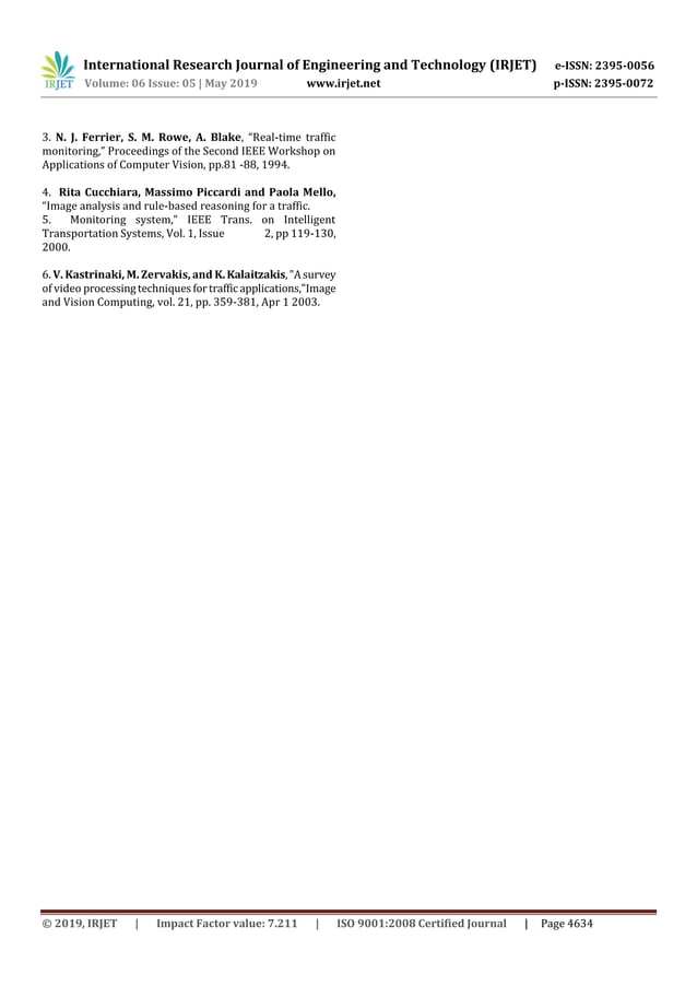 IRJET- Density-Based Real-Time Traffic Control System using Image Processing and Emergency ...