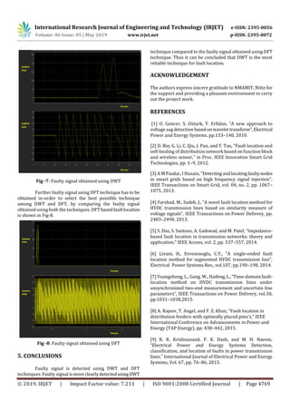 IRJET- Fault Location using Discrete Wavelet Transform for Smart Grid Distribution Systems | PDF