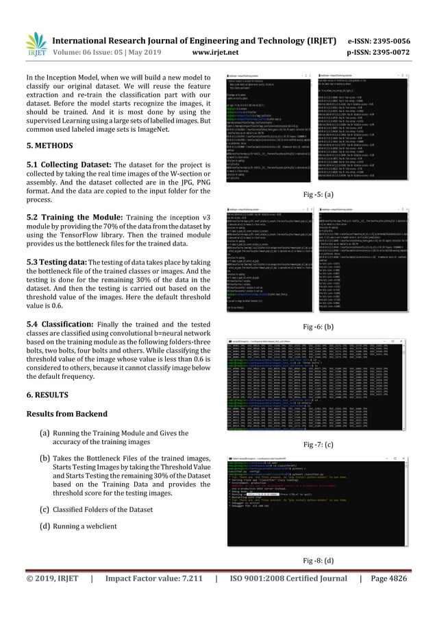 IRJET- Classification of Assembly (W-Section) using Artificial Intelligence | PDF