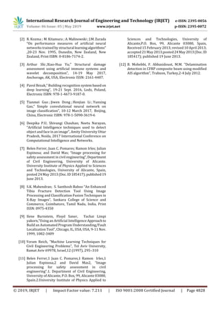 IRJET- Classification of Assembly (W-Section) using Artificial Intelligence | PDF