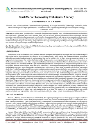 IRJET- Stock Market Forecasting Techniques: A Survey | PDF
