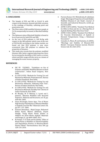 IRJET- Comparative Study of SBS and EVA Polymer Modified Bitumen | PDF
