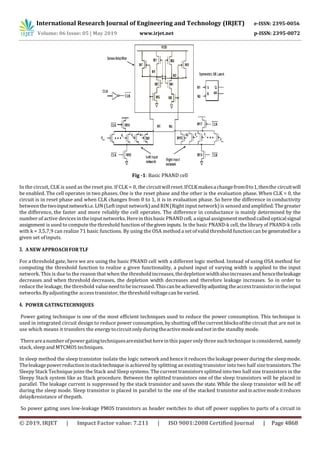 IRJET- Reduction of Power, Leakage and Area of a Standard Cell Asics using Threshold Logic Flip ...