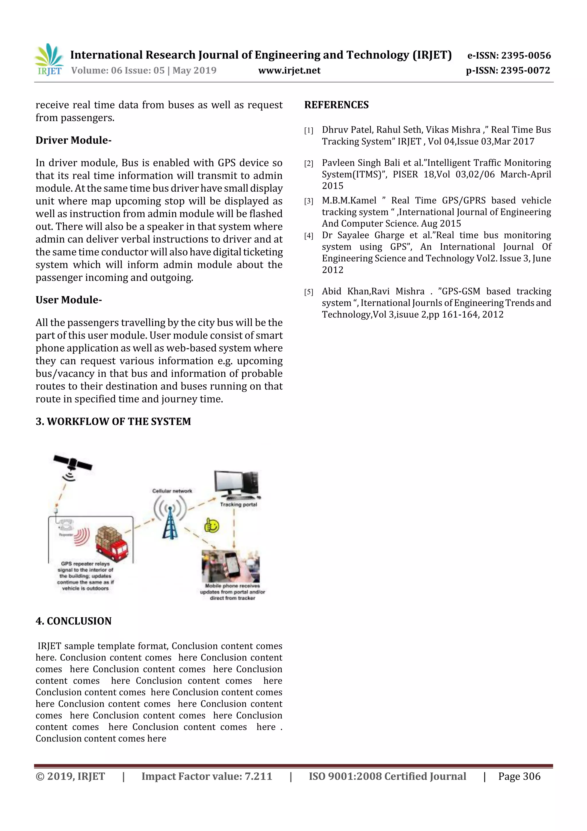 IRJET- Real Time Intelligent City Bus Management System | PDF