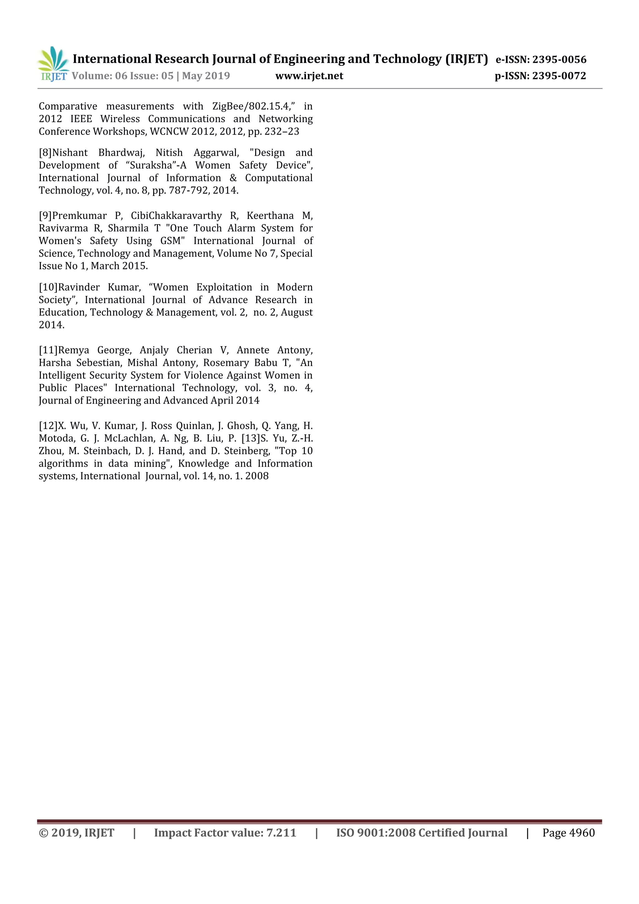 IRJET- IoT based Smart Foot Device for Women Safety | PDF