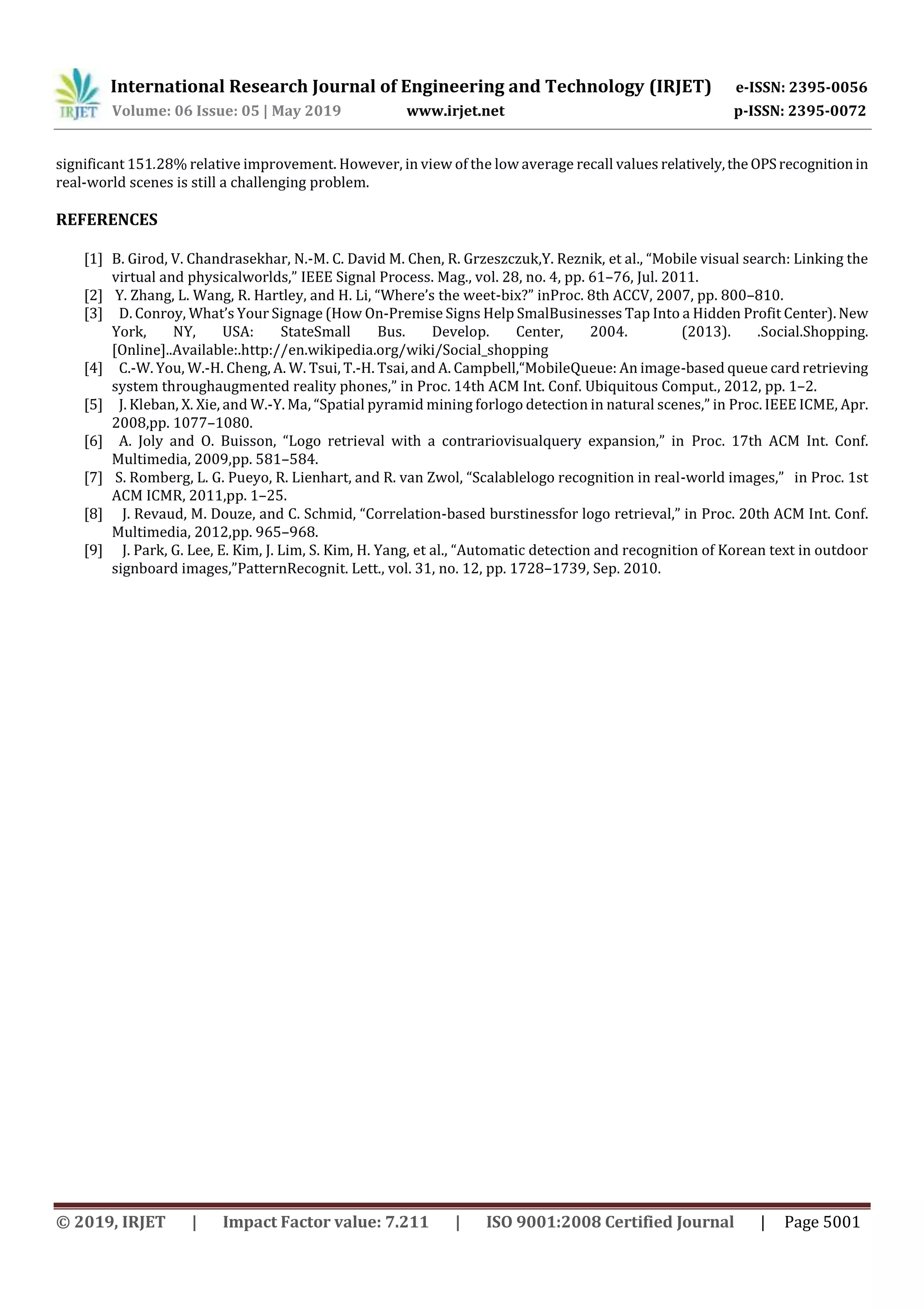 IRJET- Recognition of OPS using Google Street View Images | PDF