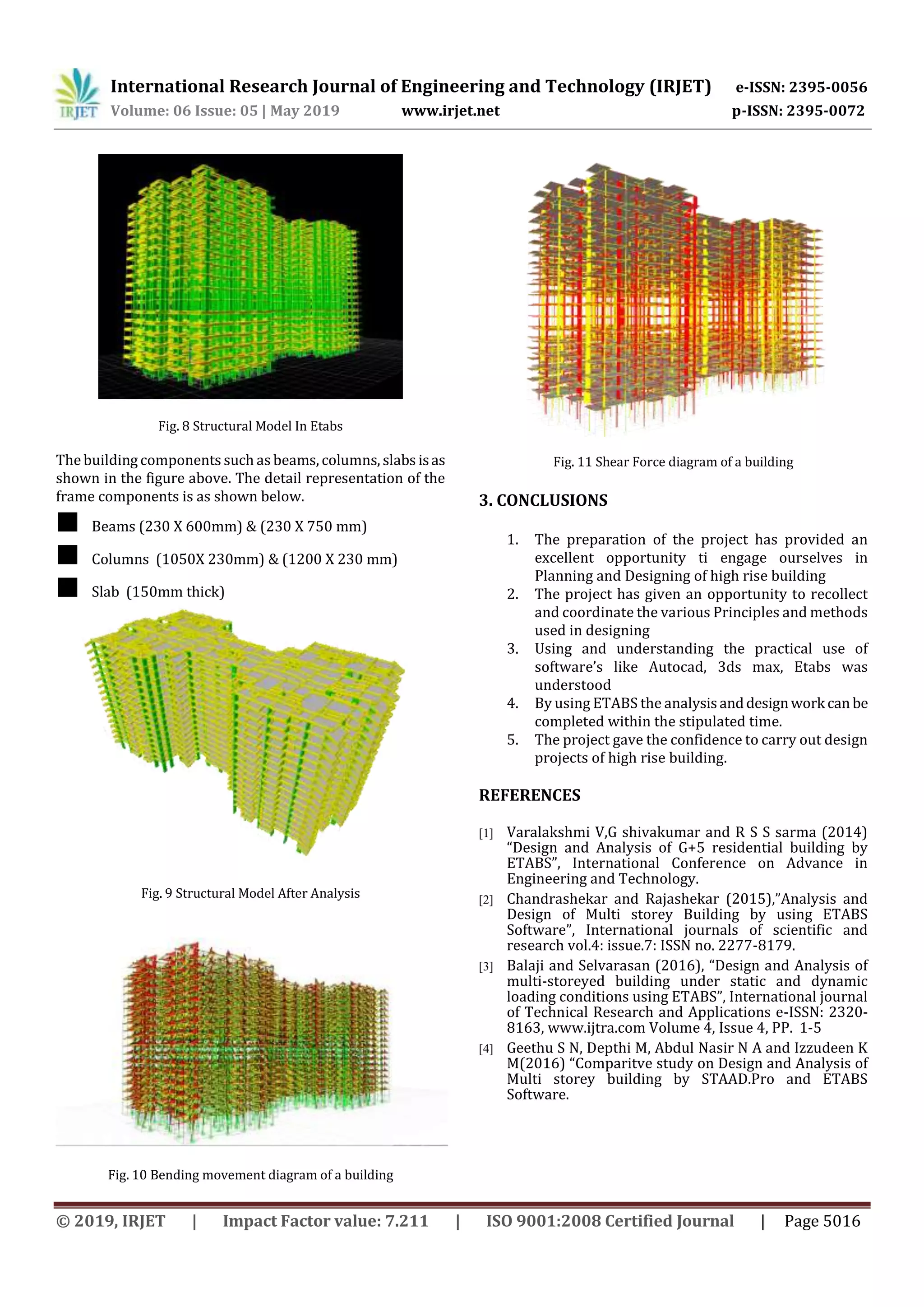 IRJET- Planning, Analyzing and Design of High Rise Building using Etabs | PDF