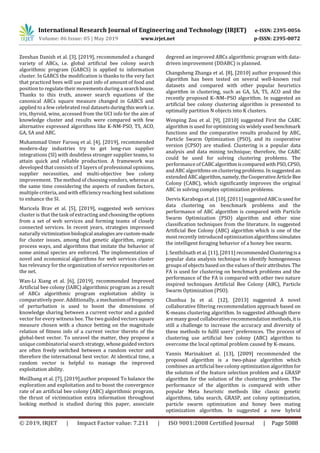 IRJET- A Comprehensive Study of Artificial Bee Colony (ABC) Algorithms and its Applications | PDF