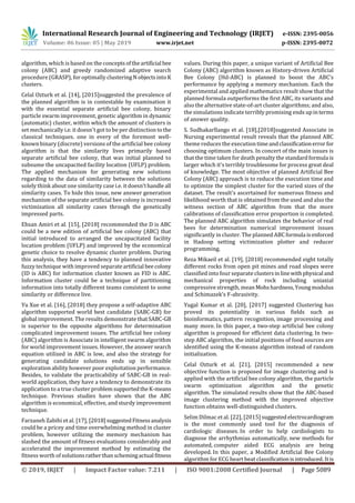 IRJET- A Comprehensive Study of Artificial Bee Colony (ABC) Algorithms and its Applications | PDF