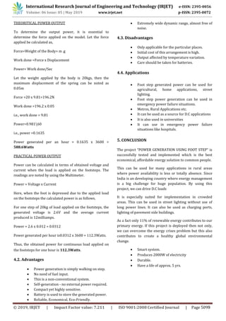 IRJET- Foot Step Power Generation | PDF