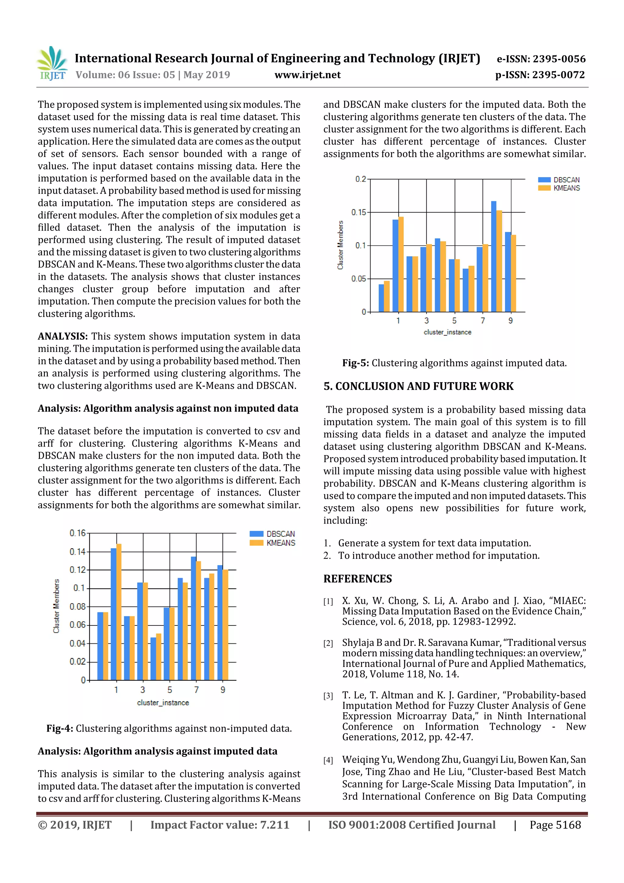 IRJET- Probability based Missing Value Imputation Method and its Analysis | PDF