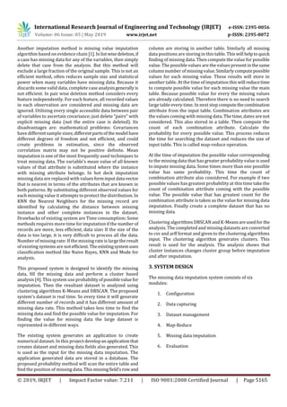 IRJET- Probability based Missing Value Imputation Method and its Analysis | PDF