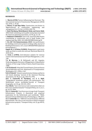 IRJET- Analysis of Cost Overrun in Construction Projects | PDF