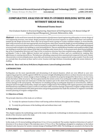 IRJET- Comparative Analysis of Multi-Storied Building with and without Shear Wall | PDF