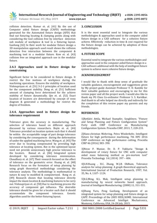 IRJET- Review on Computer Aided Fixtre Design | PDF