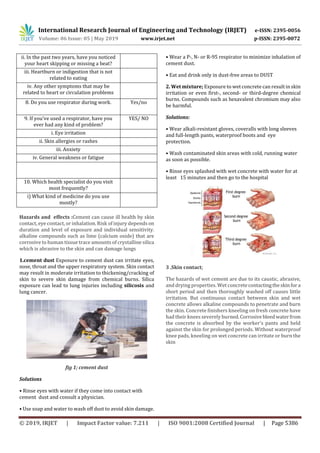 IRJET- Occupational Health and Safety in Cement Industry | PDF