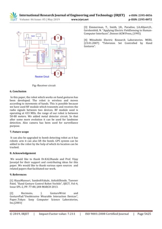 IRJET- Design and Development of Gesture Controlled Robot | PDF