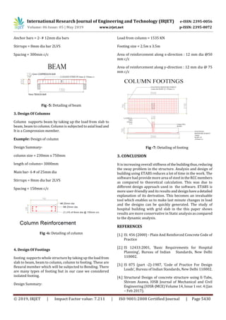 IRJET- Planning, Design and Analysis of G+3 Hospital Building Provided ...