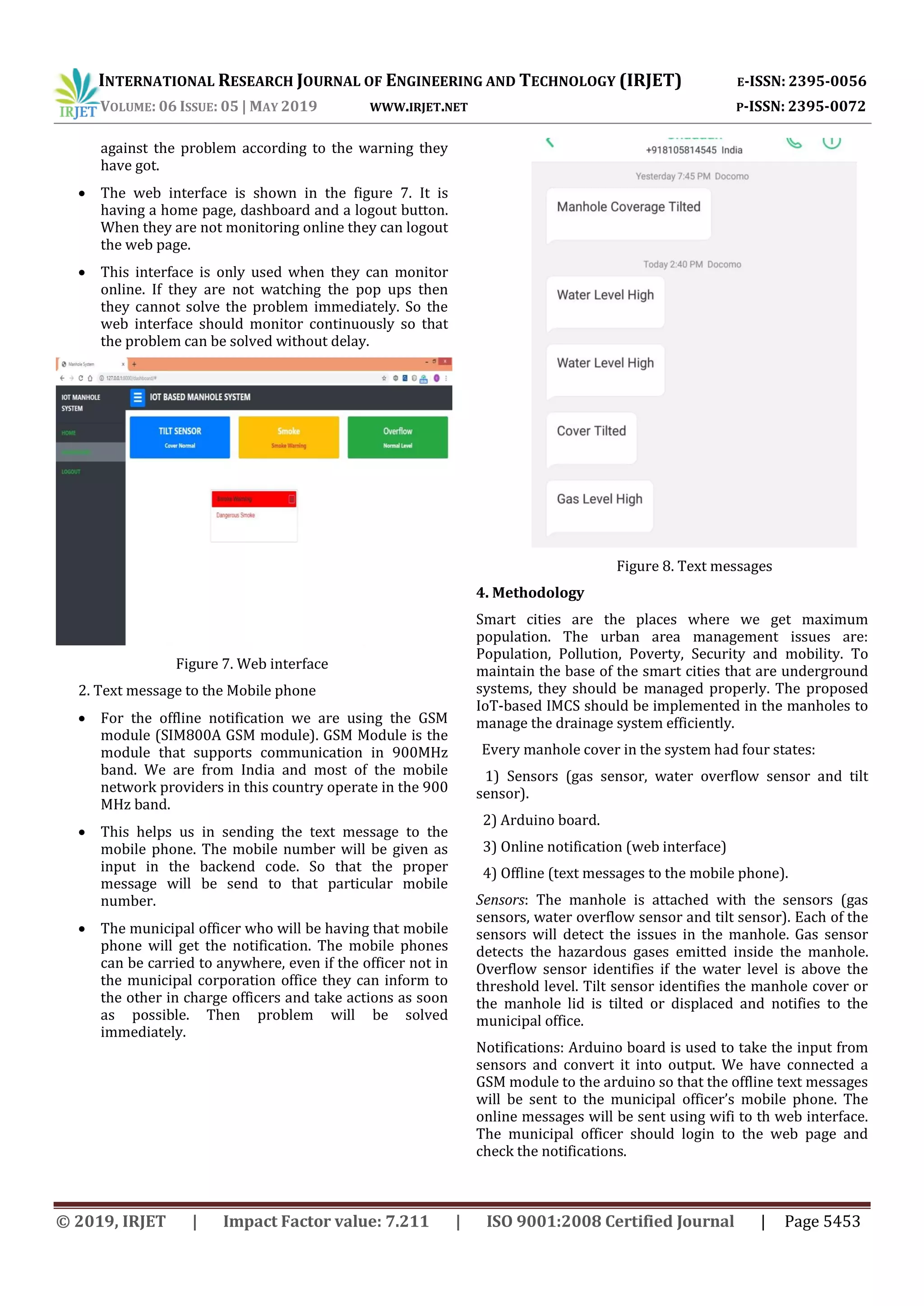 IRJET- Intelligent Manhole Cover System | PDF