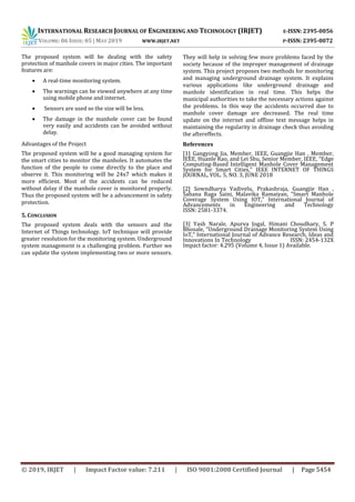 IRJET- Intelligent Manhole Cover System | PDF