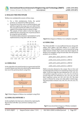 IRJET- An Efficient Wallace Tree Multiplier using Modified Adder | PDF
