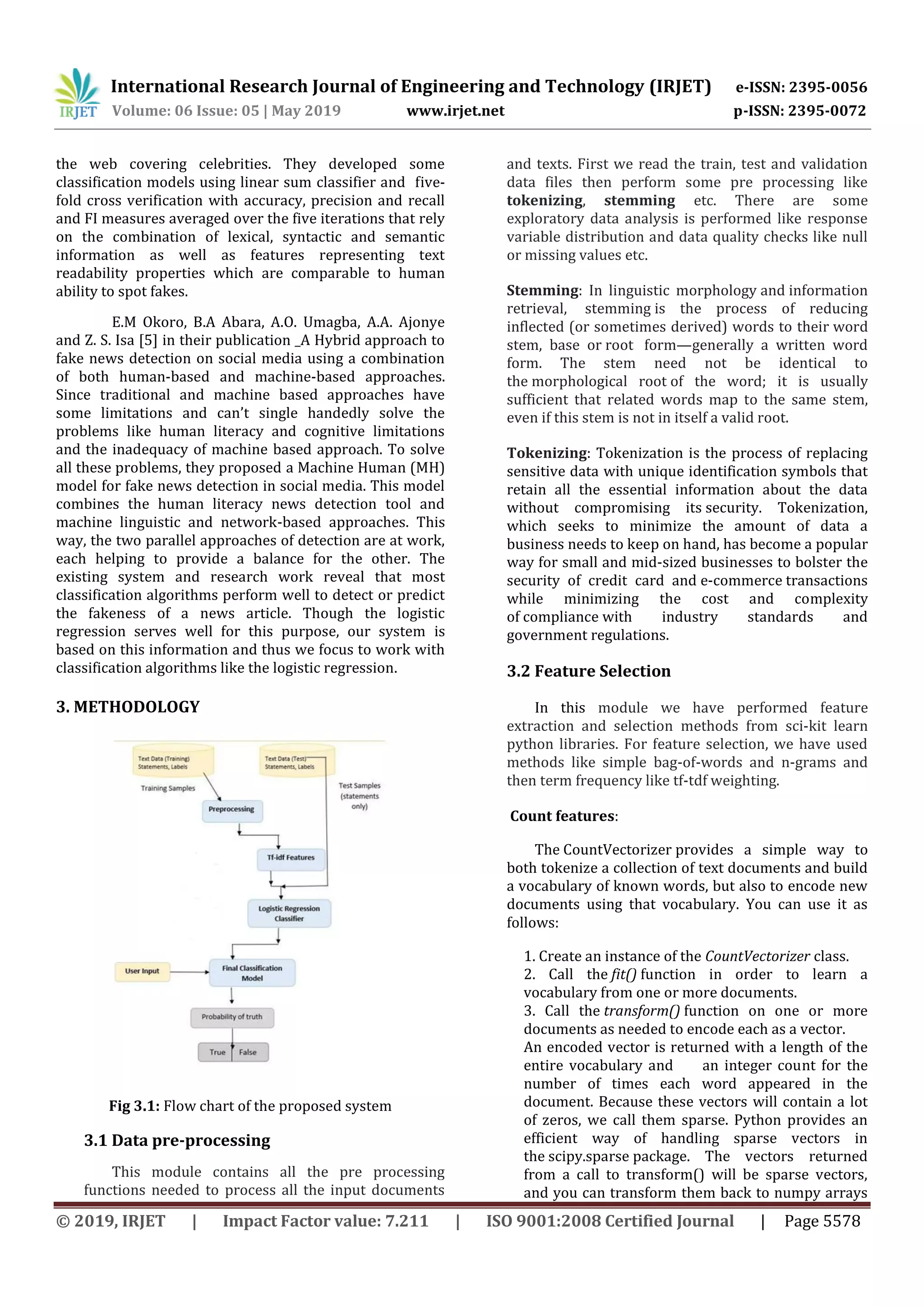 IRJET- Fake News Detection using Logistic Regression | PDF IRJET- Fake News Detection using Logistic Regression | PDF
