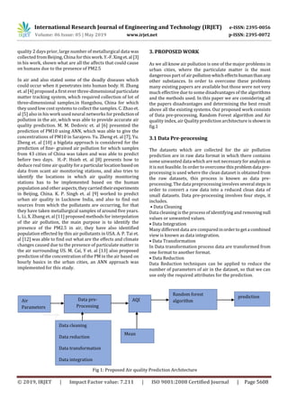 IRJET- Prediction of Fine-Grained Air Quality for Pollution Control | PDF
