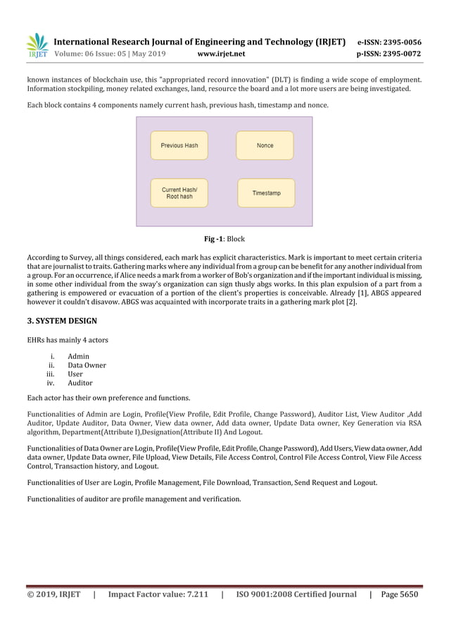 IRJET-Securing Electronic Health Records using Blockchain | PDF