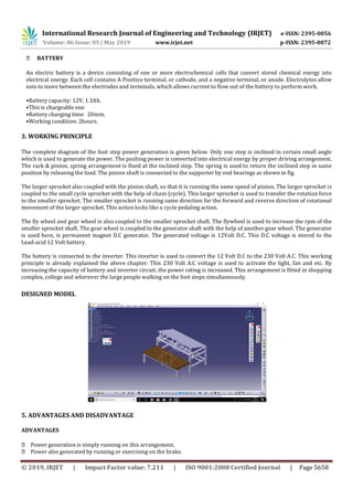 IRJET- Foot Step Power Generation | PDF