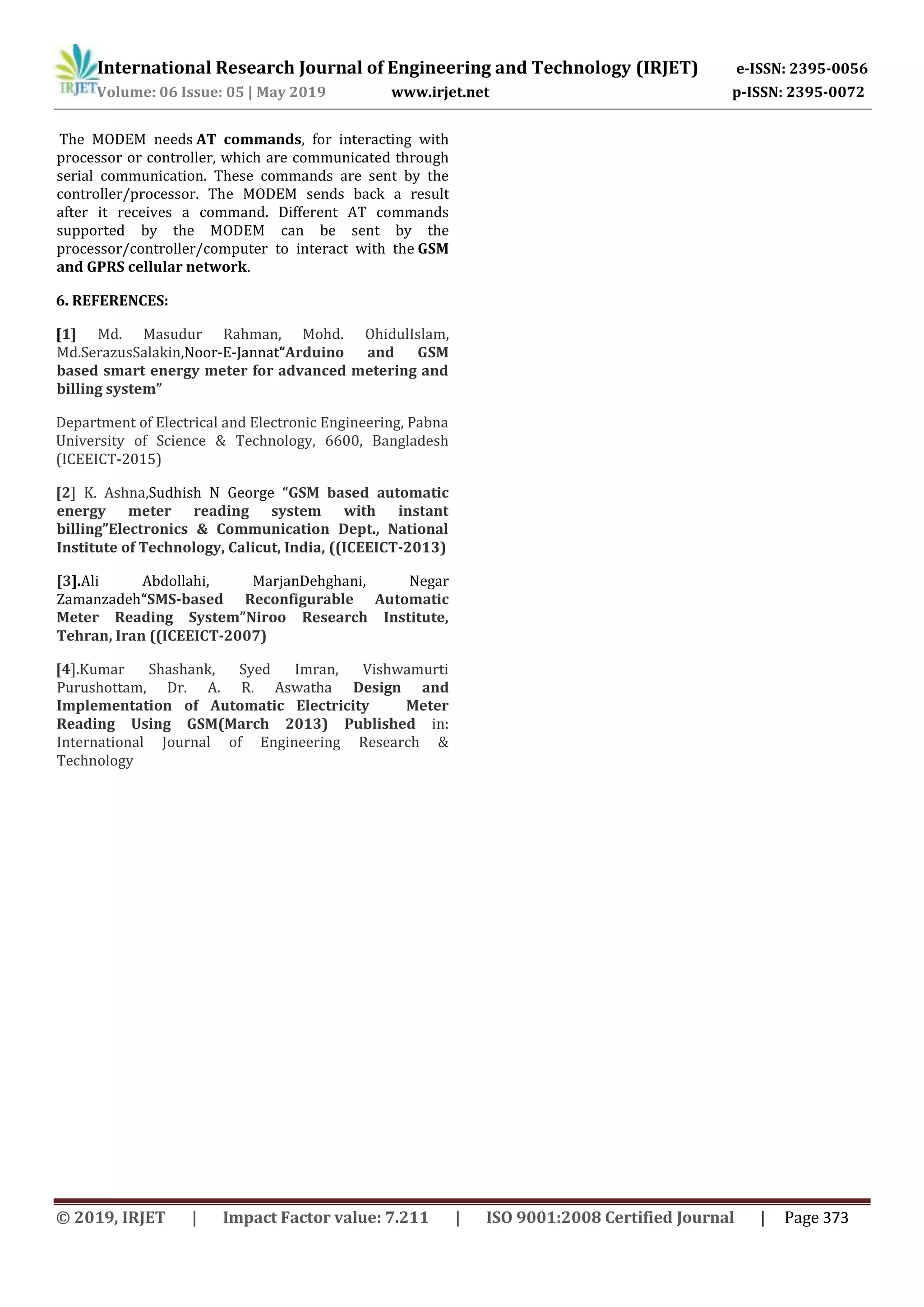 IRJET- Automatic Mseb Meter Reading | PDF