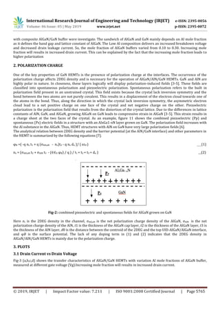 IRJET- Impact of Buffer Mole Fraction on Algan/ Gan HEMT with Different Gate Voltage | PDF