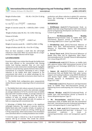 IRJET- An Experimental Study on Flexural Strength of Bubble Deck Slab | PDF