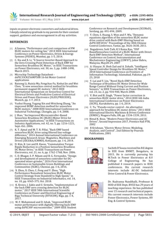 IRJET- Design & Implementation of Sensorless BLDC Motor Drive with Digital Filters for BEMF ...