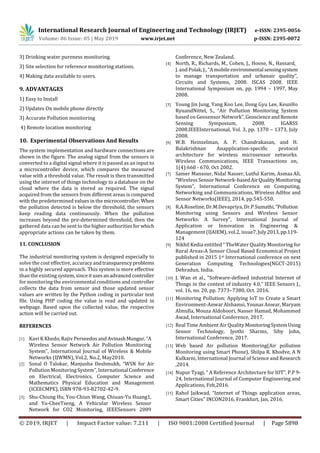 IRJET- IoT based Industrial Pollution Monitoring | PDF