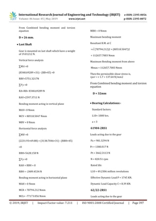 IRJET- Design and Analysis of Gearbox of an All-Terrain Vehicle | PDF ...