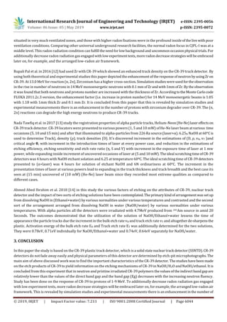 IRJET- A Novel Detection Technique for Nuclear Radiations: Solid State ...