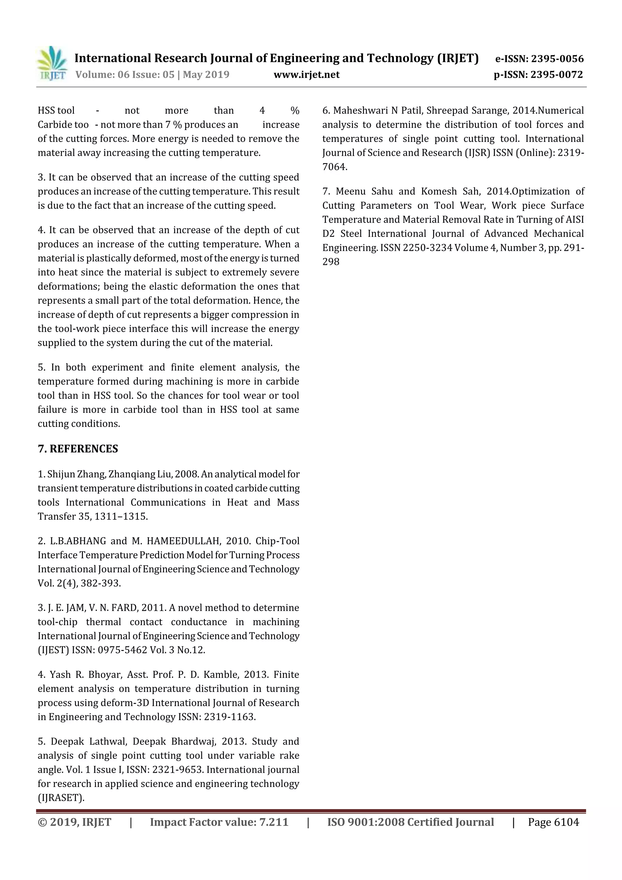 IRJET- Analysis of Single Point Cutting Tool | PDF