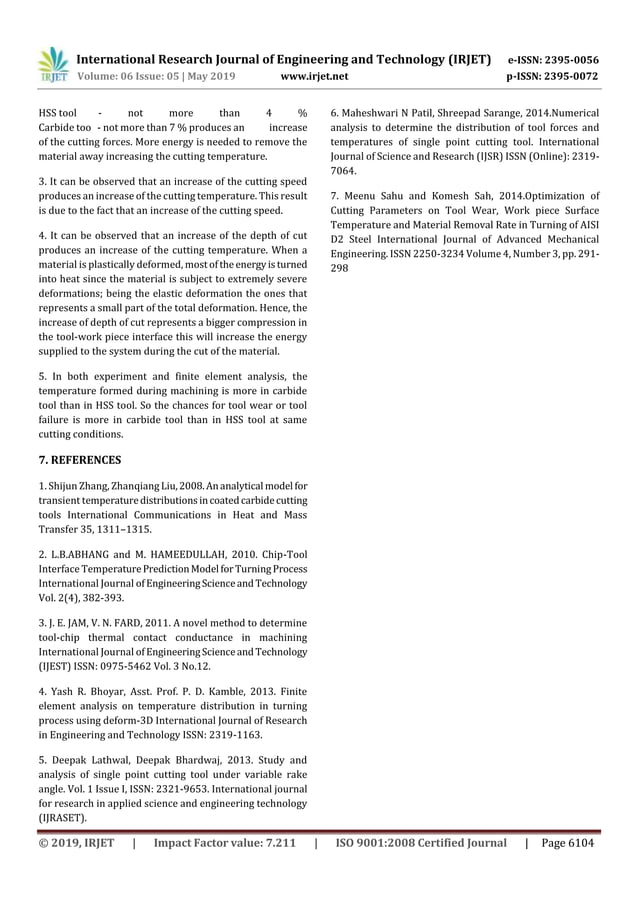 IRJET- Analysis of Single Point Cutting Tool | PDF