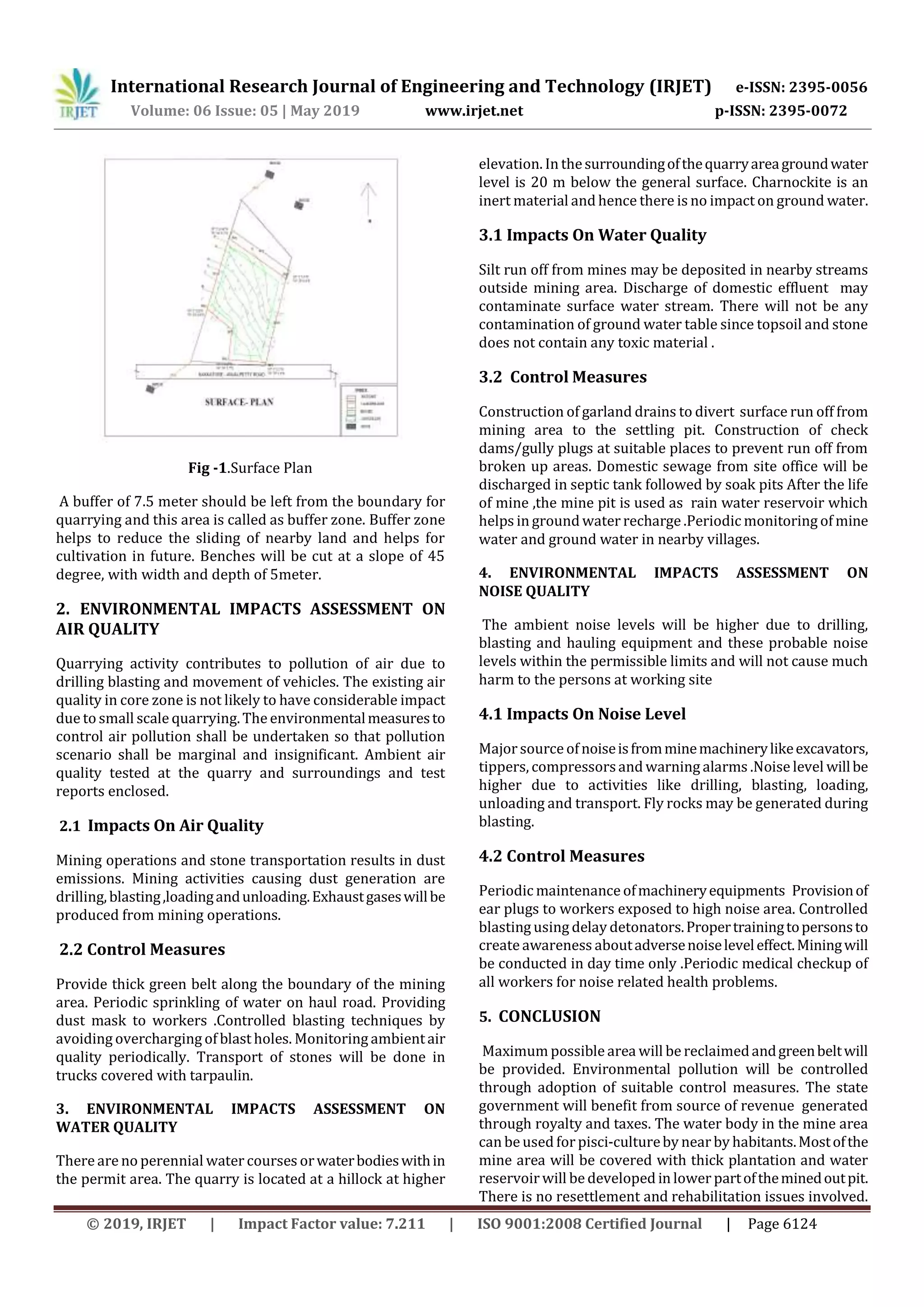 IRJET- Environmental Impact Assessment on Quarry | PDF