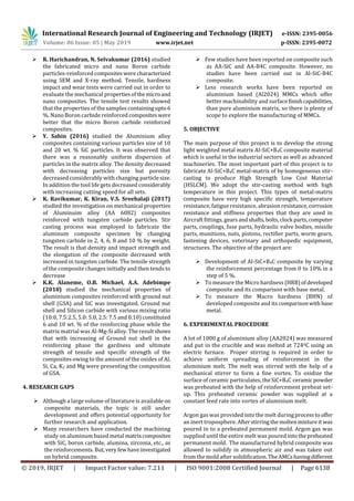 IRJET- Effect of Reinforcement of B4C & SIC on Hardness of AA2024 | PDF