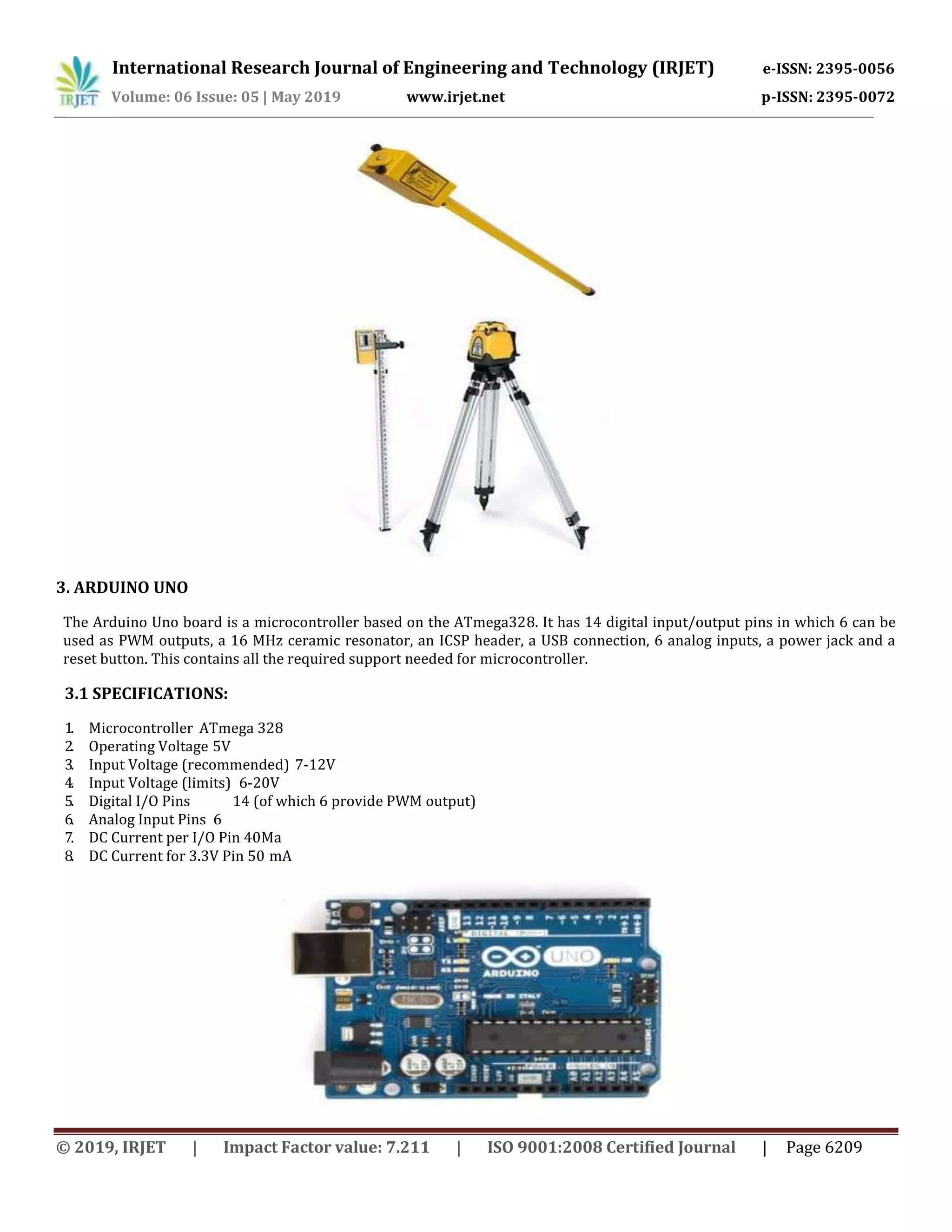 Irjet Design Analysis Of Land Surveying Robot Using Arduino Uno Pdf