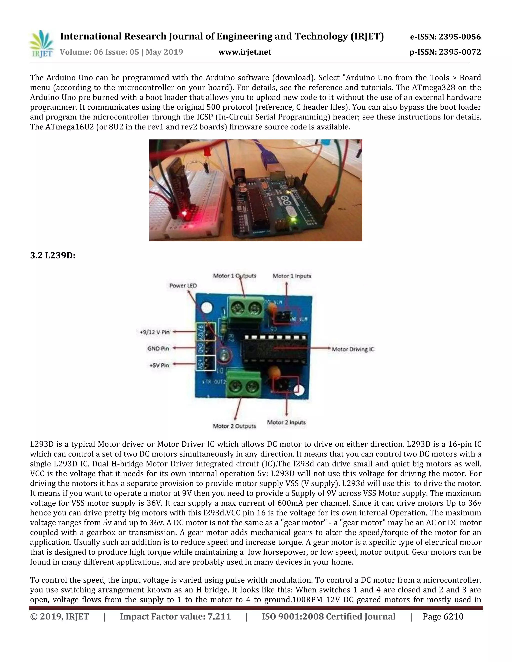 IRJET- Design Analysis of Land Surveying Robot using Arduino UNO | PDF