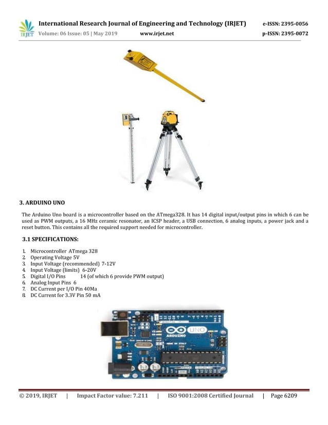 IRJET- Design Analysis of Land Surveying Robot using Arduino UNO | PDF