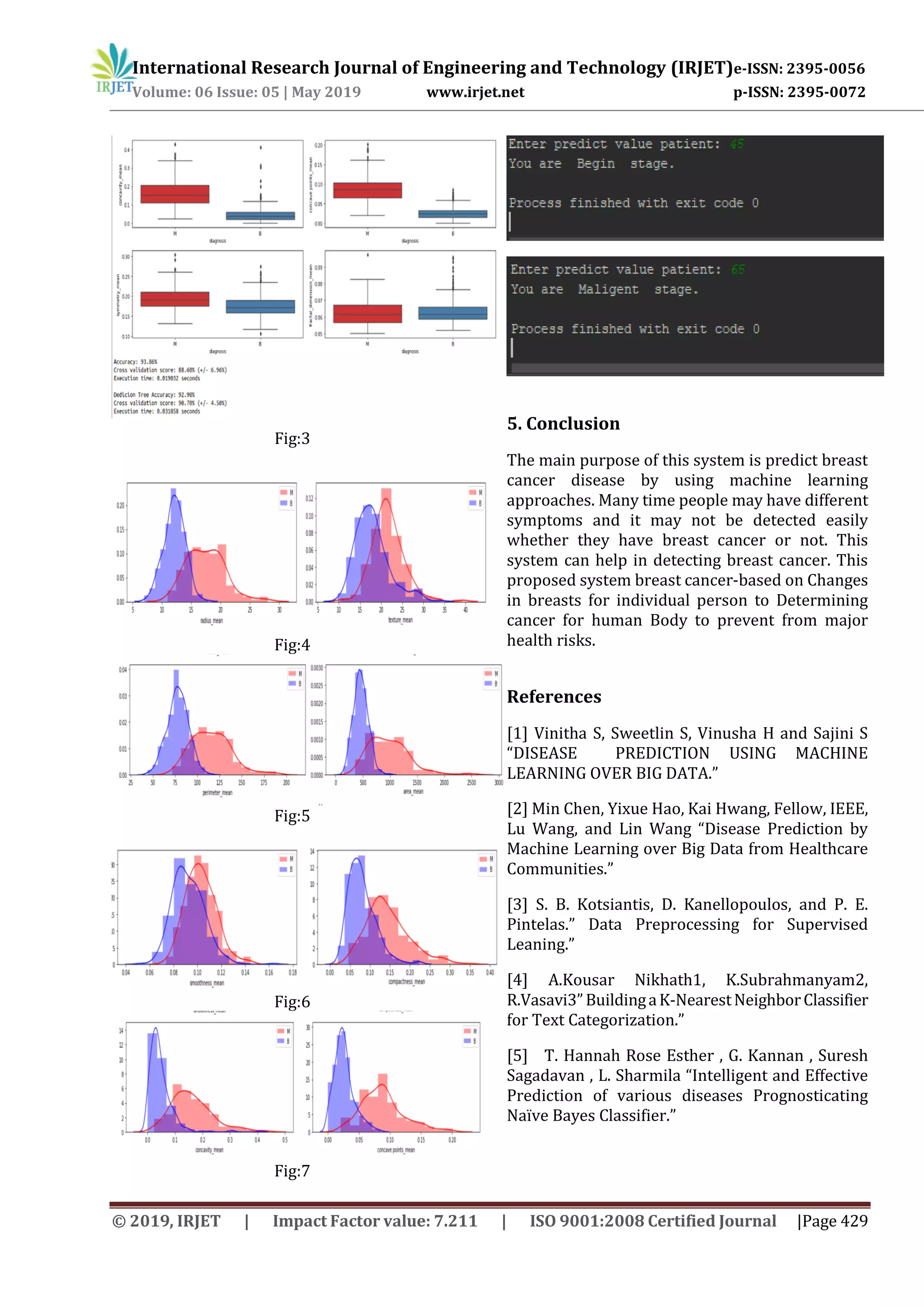 IRJET- Breast Cancer Disease Prediction : Using Machine Learning Approach | PDF