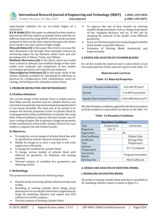 IRJET- Thermal Analysis and Optimization of Two-Wheeler Engine Cylinder ...