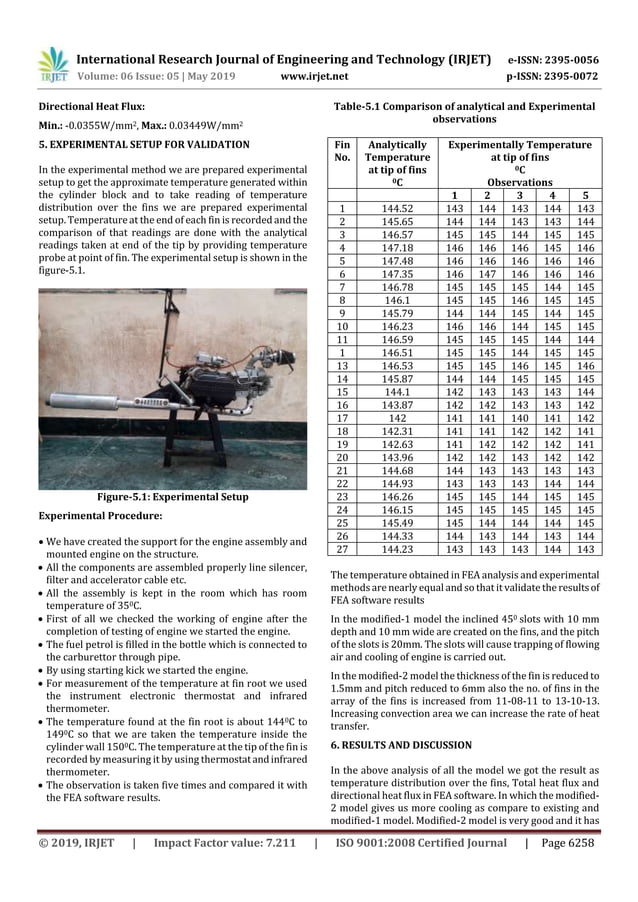 IRJET- Thermal Analysis and Optimization of Two-Wheeler Engine Cylinder ...