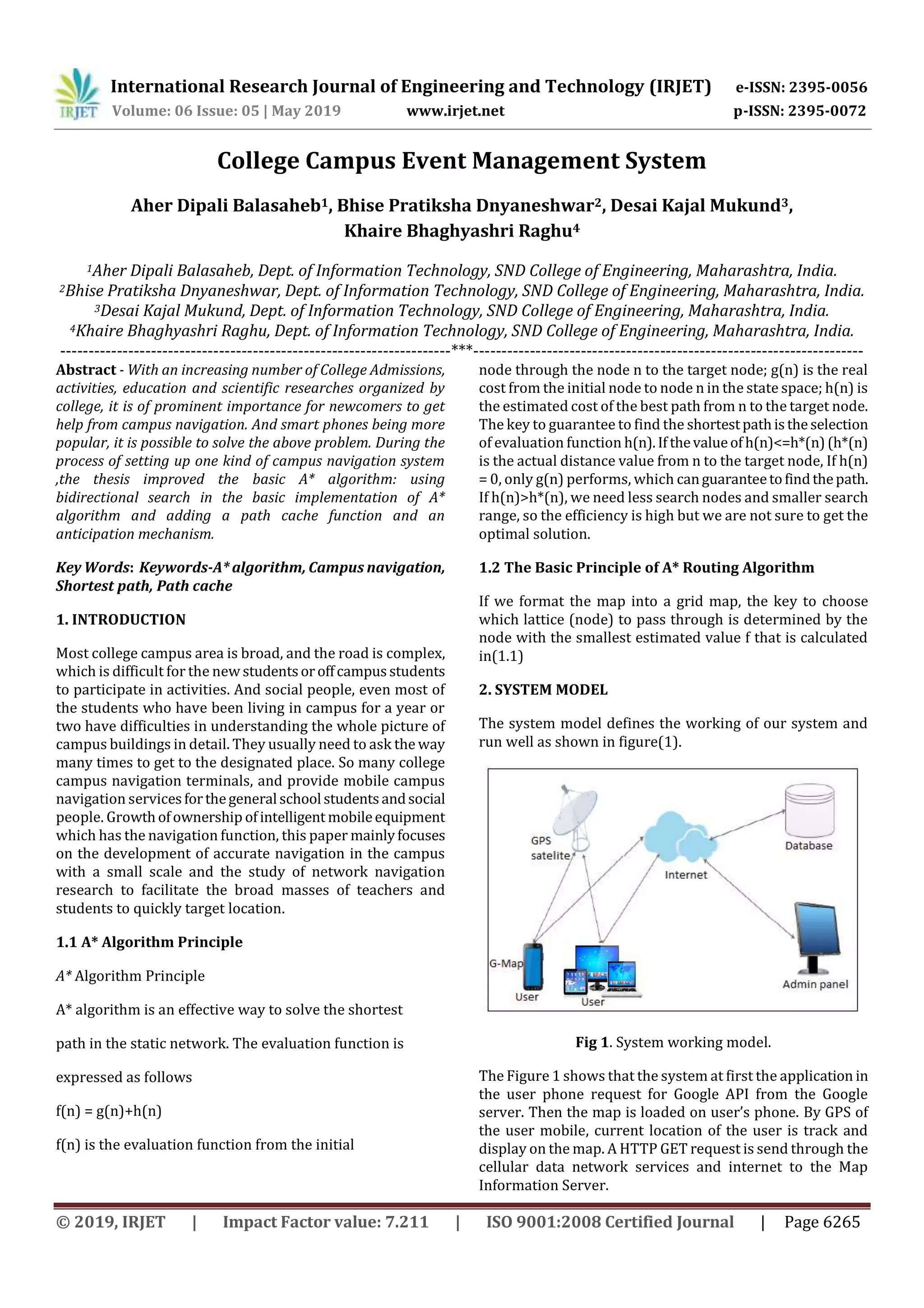 IRJET- College Campus Event Management System | PDF