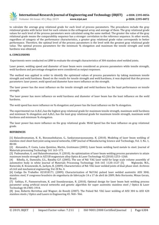 IRJET- Influence of Process Parameters on Welded Joint by Laser Beam Welding | PDF