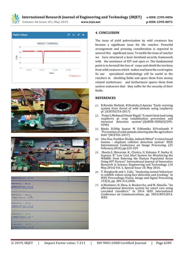 IRJET- IoT based Wireless Sensor Network for Prevention of Crop Yields from Animals and Smart ...